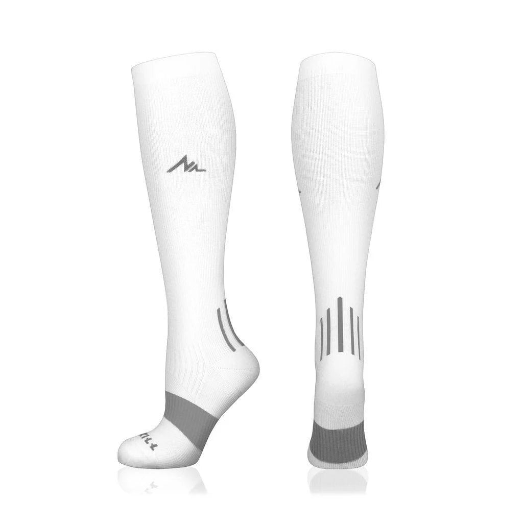 24/7 Compression Socks (20-30mmHg) - White with Gray – NEWZILL